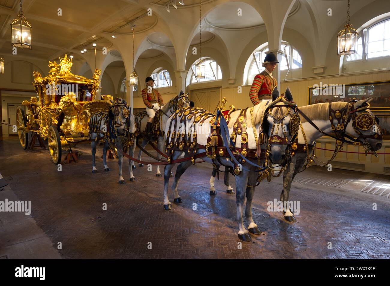 The Gold State Coach used by the British Royal Family stored in The ...