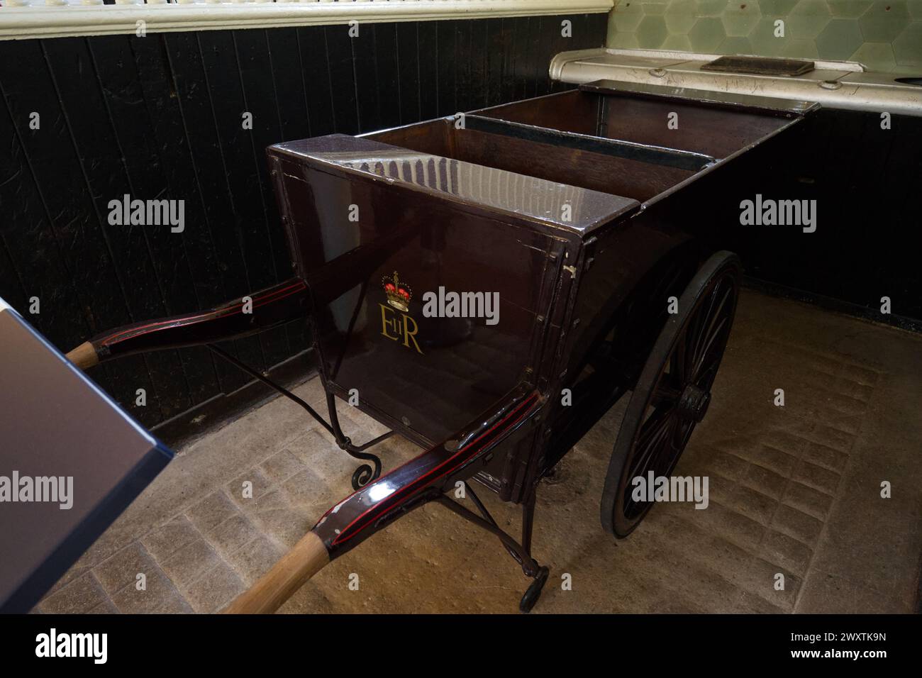 Horse feed barrow at The Royal Mews Stock Photo - Alamy