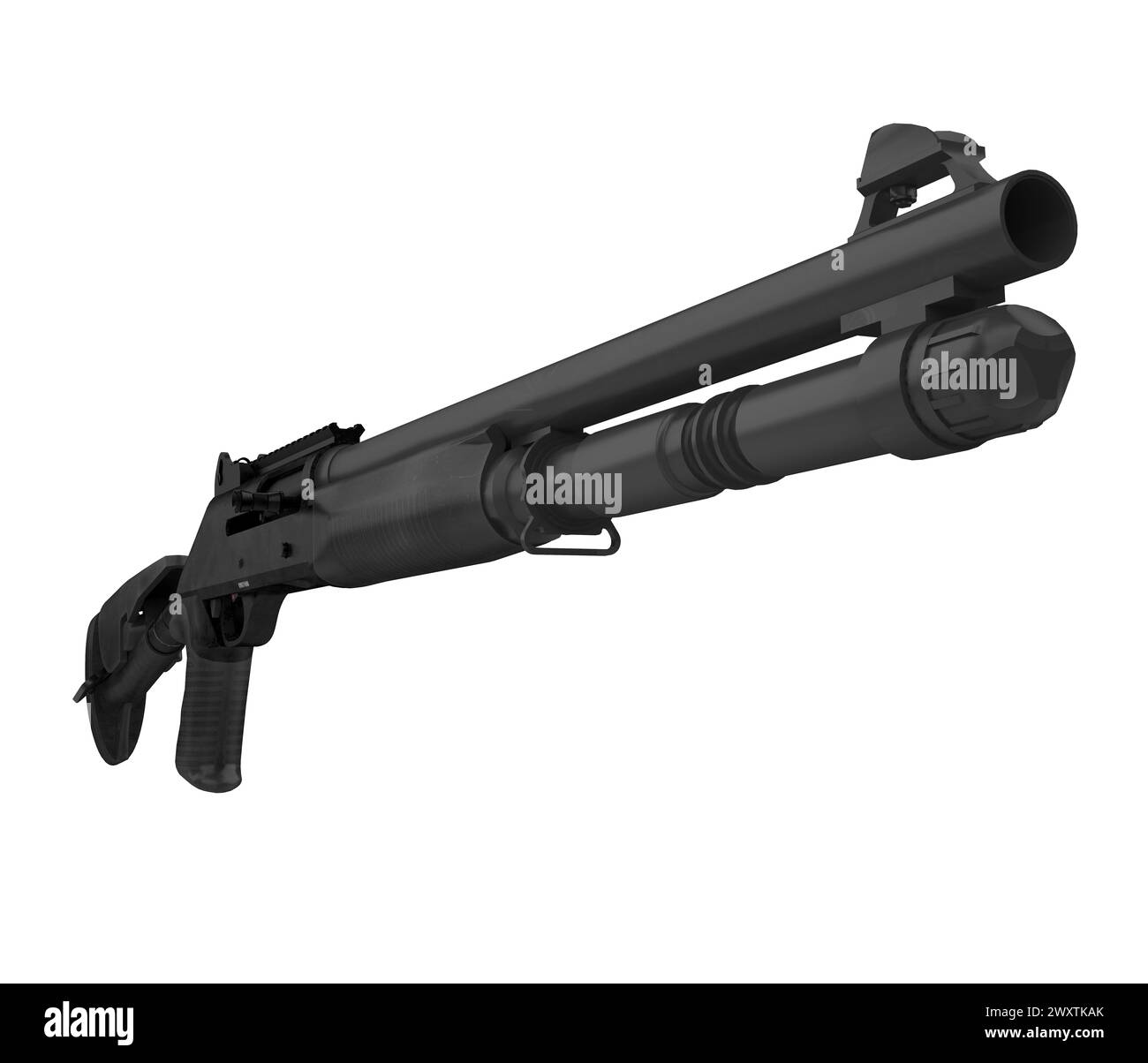 Shotgun Weapon Isolated Stock Photo - Alamy