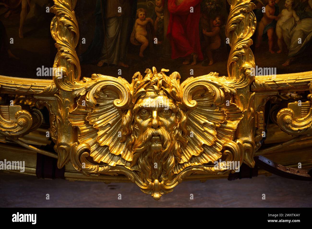 The Gold State Coach used by the British Royal Family stored in The ...