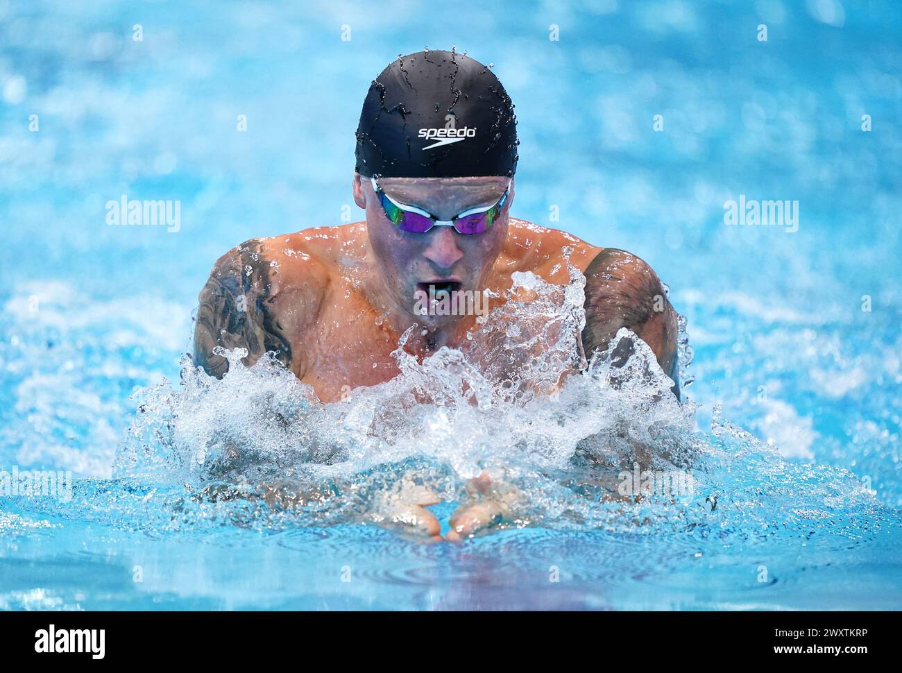 Adam Peaty in action during the Men's 100m Breaststroke on day one of ...