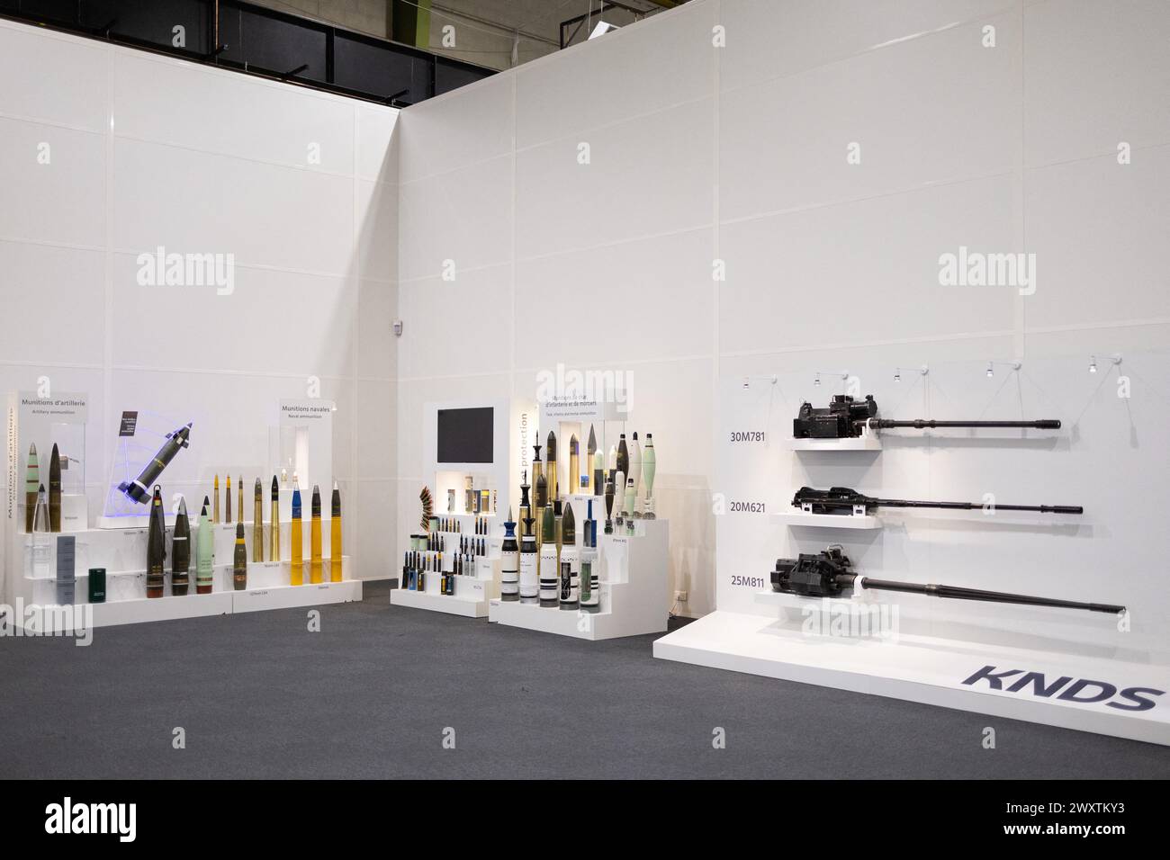 View of ammunitions at the headquarters of Nexter Systems of the Franco-German defence group ...