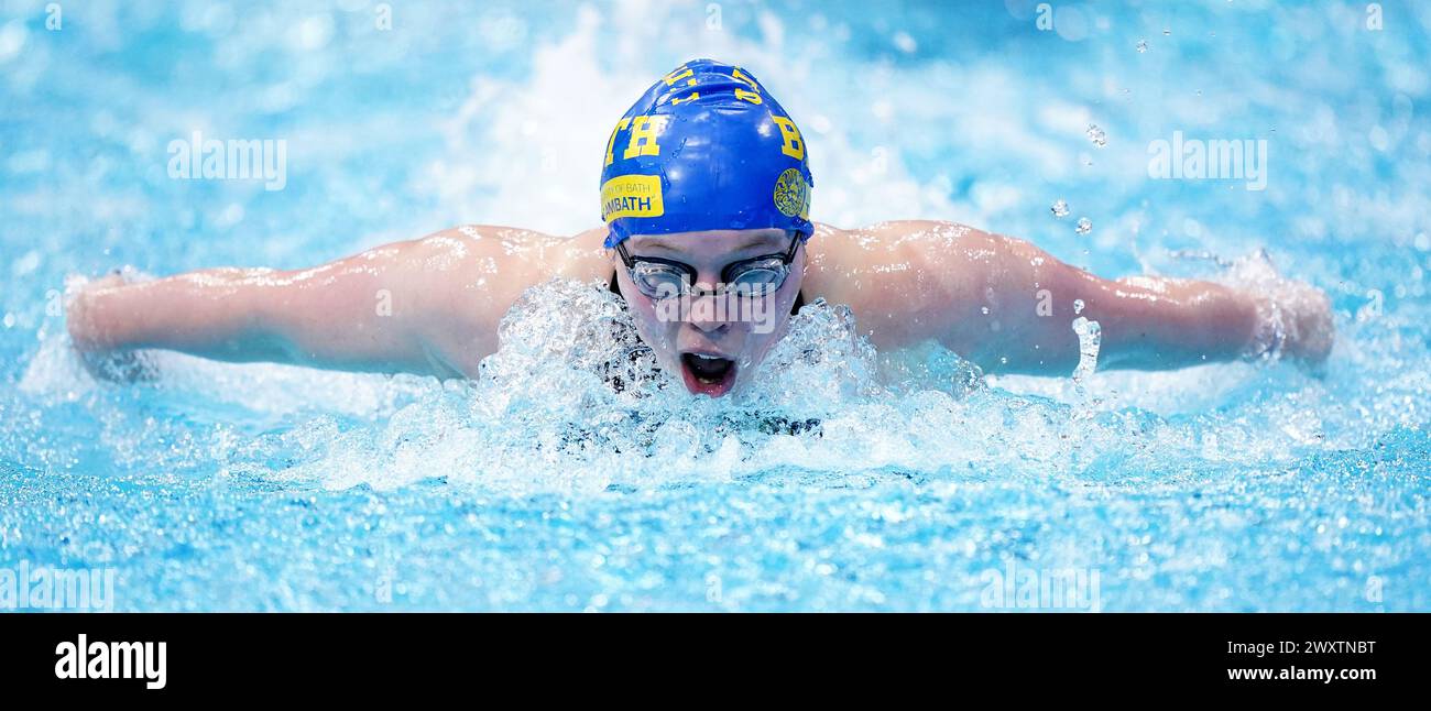 Kate Baxter in action during the Women's 200m Butterfly on day one of ...