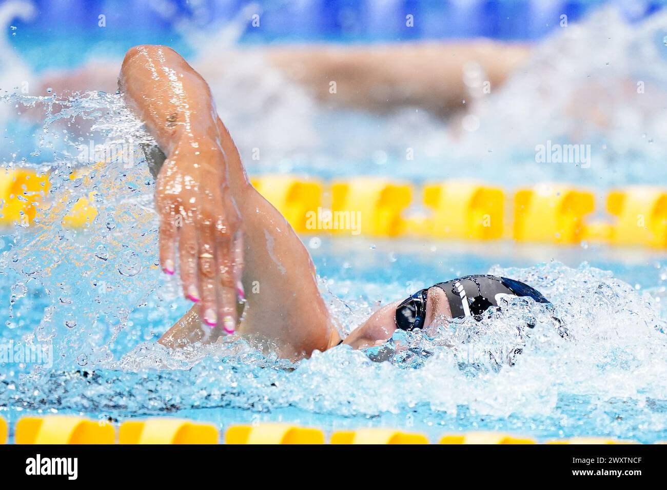 Abbie Wood in action during the Women's 200m Freestyle on day one of ...