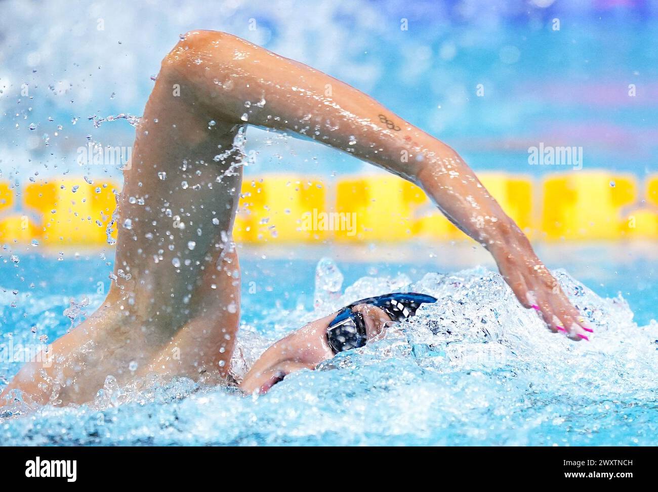 Abbie Wood in action during the Women's 200m Freestyle on day one of ...