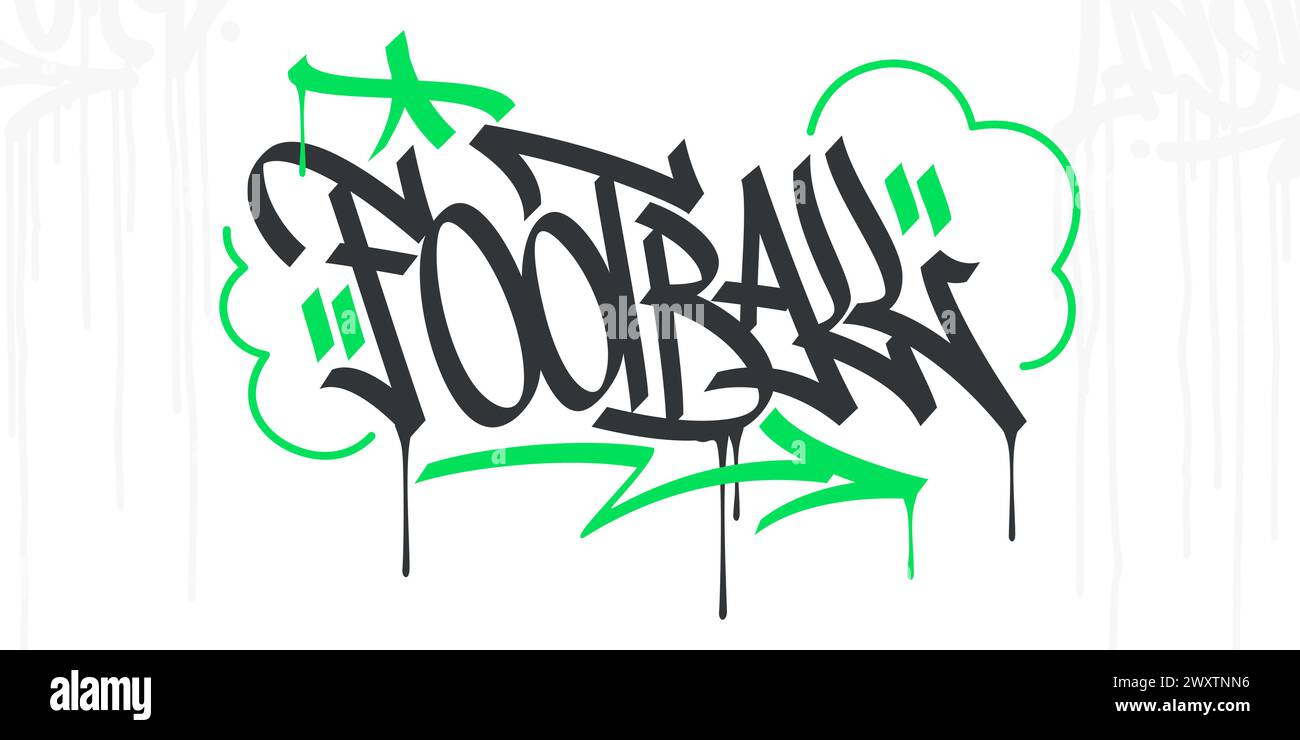 Trendy Hip Hop Hand Written Urban Street Art Graffiti Style Word ...