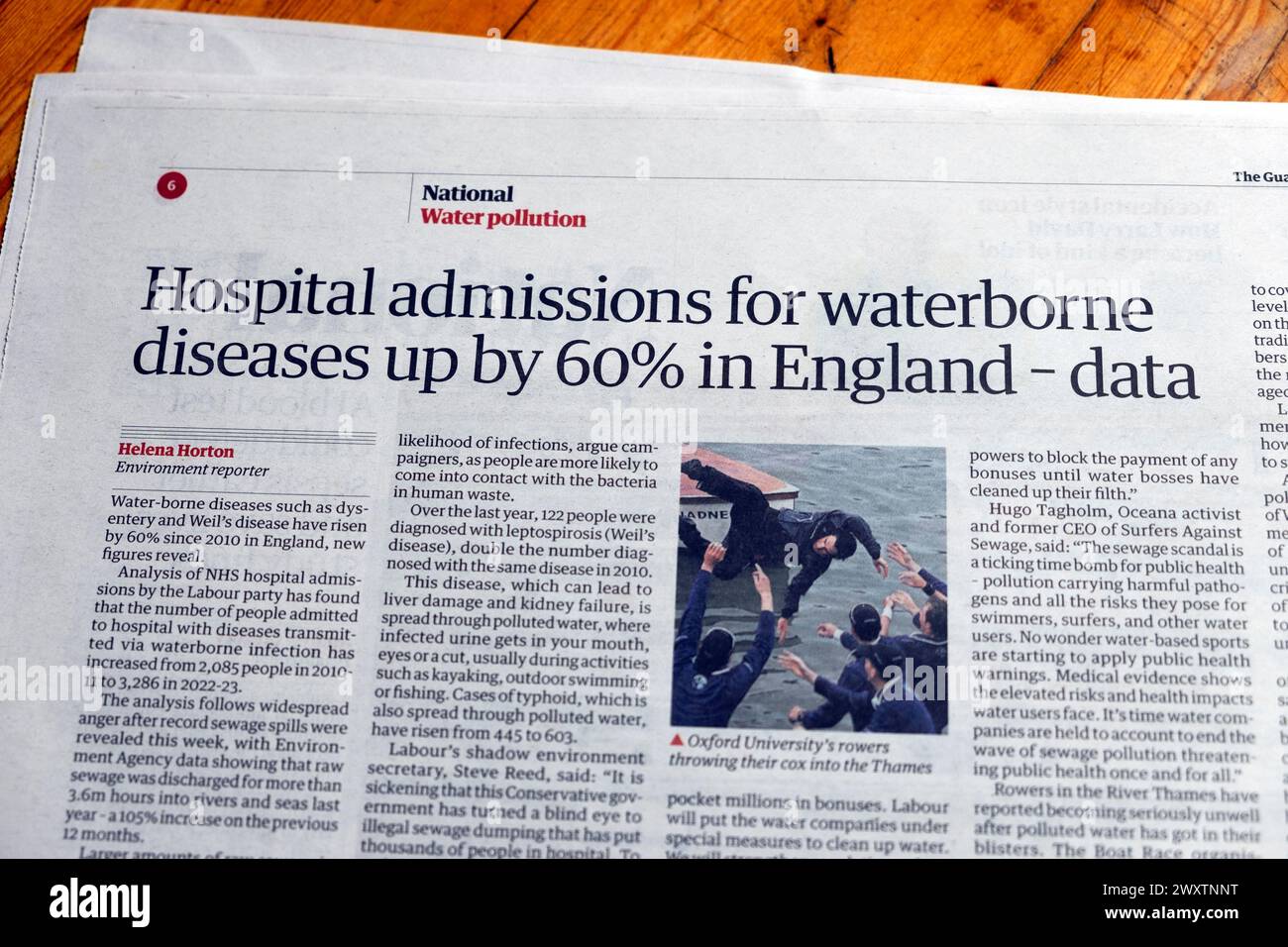 'Hospital admissions for waterborne diseases up by 60% in England ...