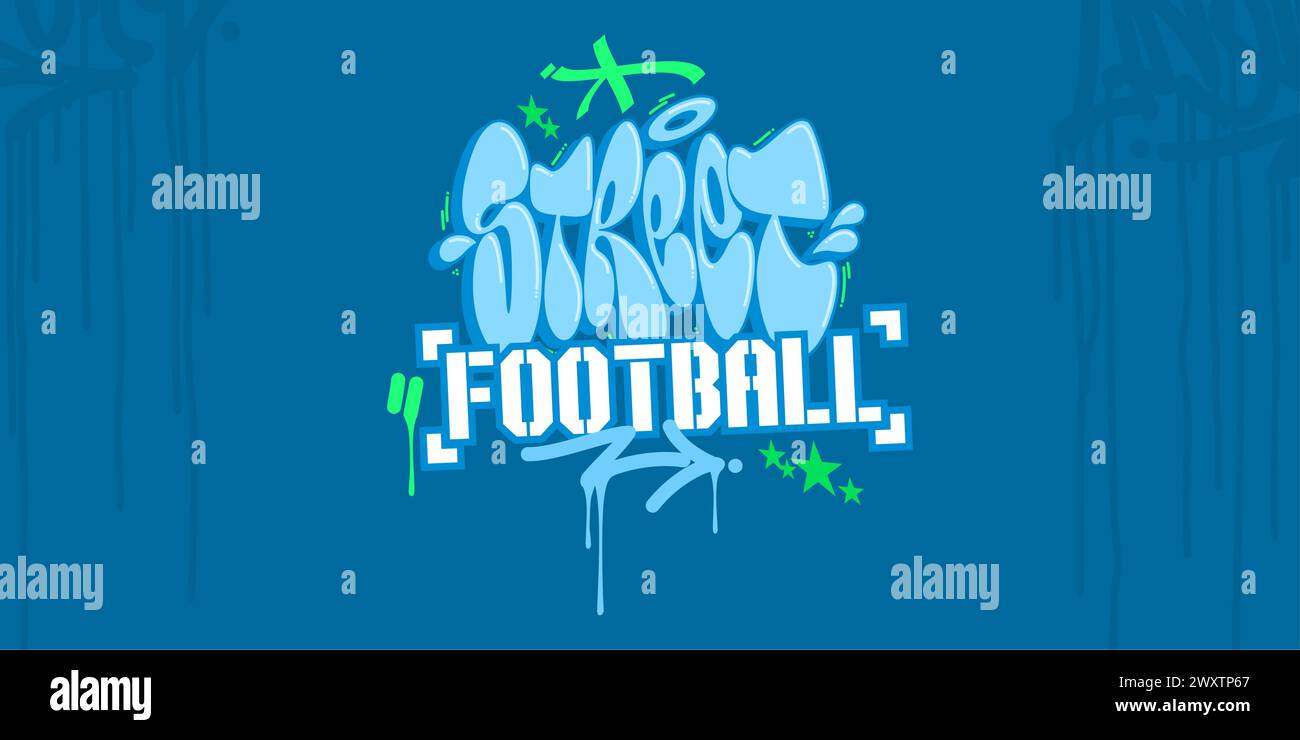 Cool Abstract Hip Hop Hand Written Urban Graffiti Style Street Football ...
