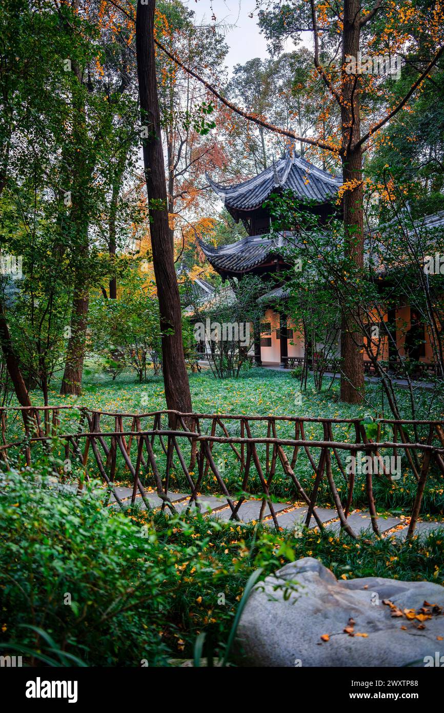 Chengdu Thatched Cottage Park, China Stock Photo - Alamy