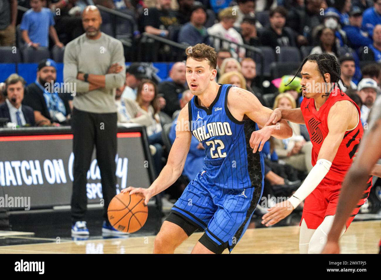 Orlando, Florida, USA, April 1, 2024, Orlando Magic forward Franz ...