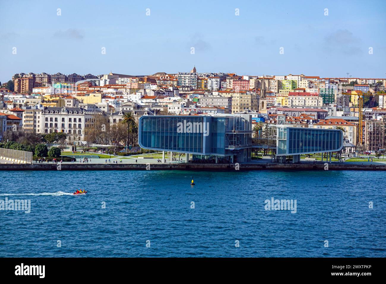 Centro Botín, Art museum and Waterfront buildings in Santander, port ...