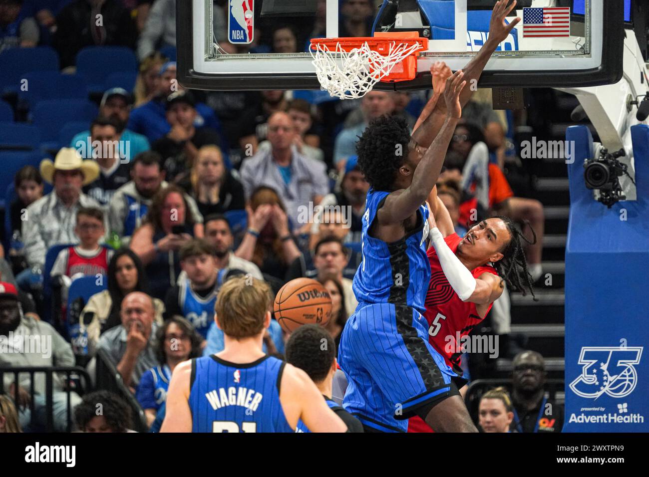 Orlando, Florida, USA, April 1, 2024, Portland Trail Blazers guard ...