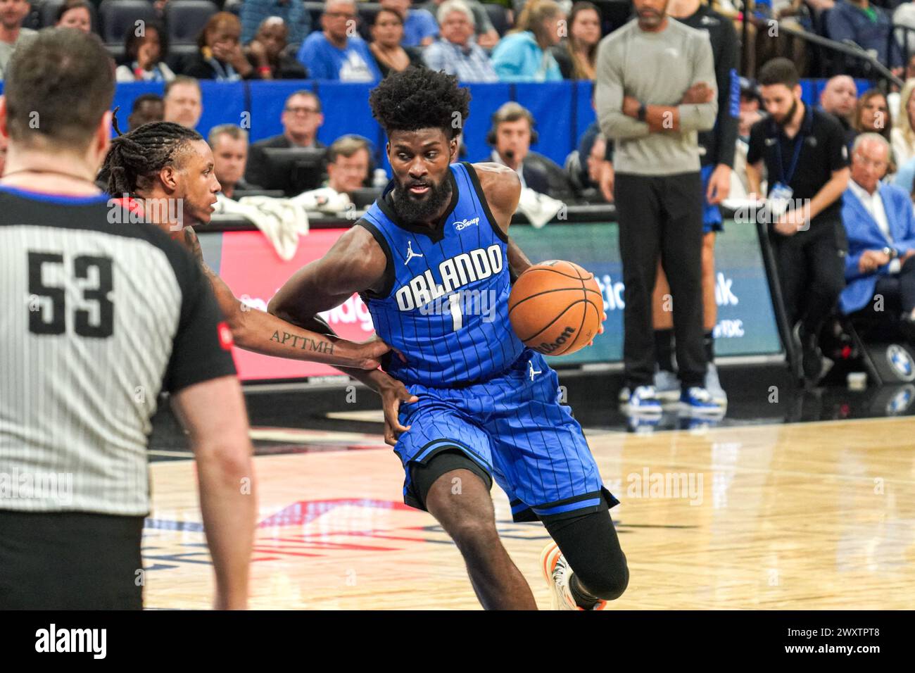 Orlando, Florida, USA, April 1, 2024, Orlando Magic player Jonathan ...