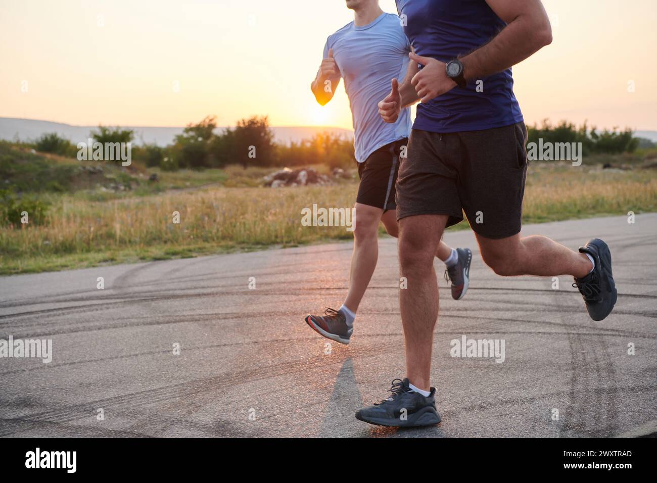 Marathon Partners: Two Athletic Friends Training Together for Upcoming ...
