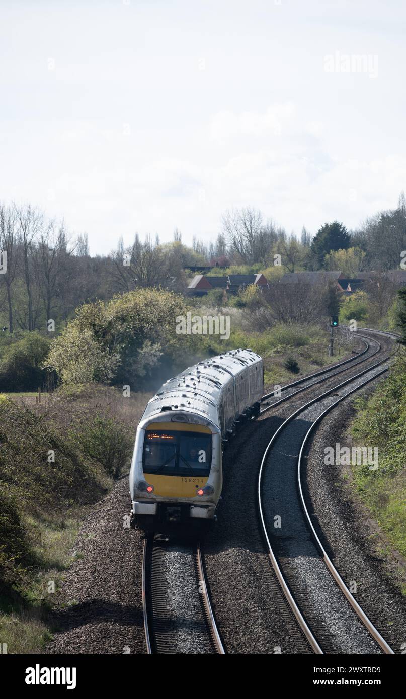 Chiltern Railways class 168 diesel train at Whitnash, Warwickshire ...