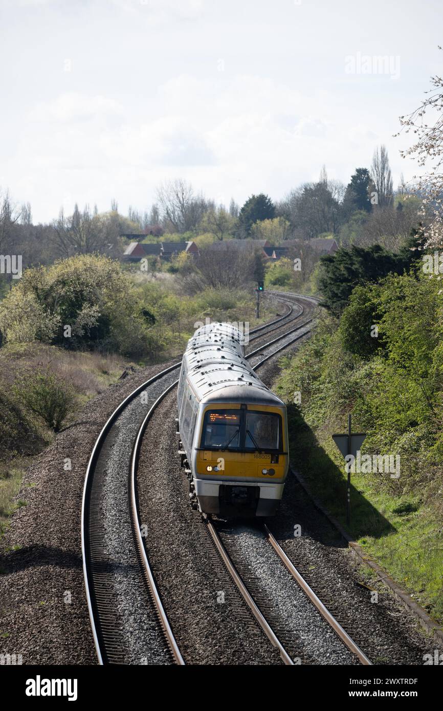 Chiltern Railways class 168 diesel train at Whitnash, Warwickshire ...
