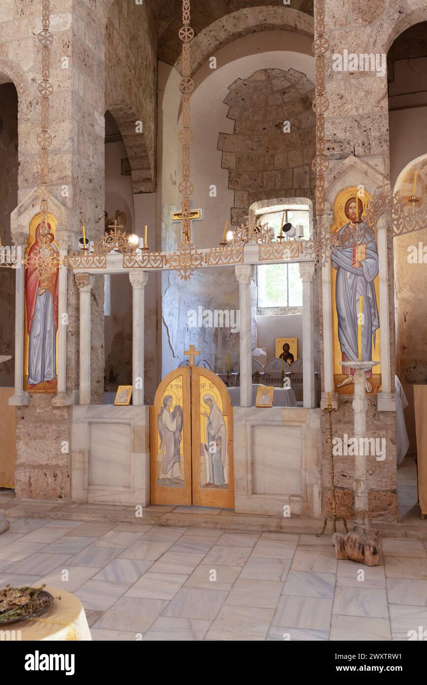 Interior of church of Gradac monastery, Serbia Stock Photo - Alamy