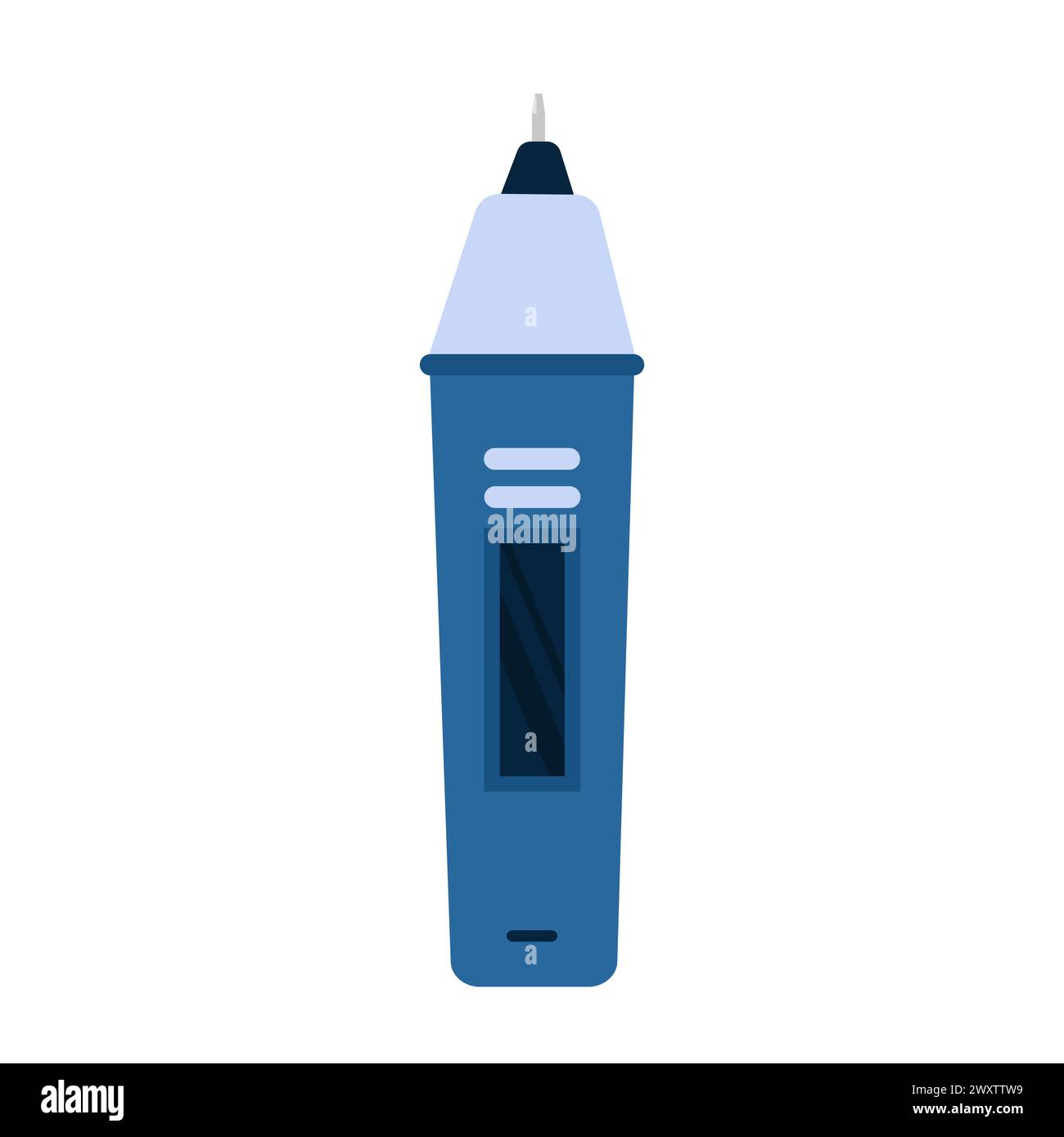 Electricity voltage indicator. Electrician tools, electrician supplies flat vector illustration ...