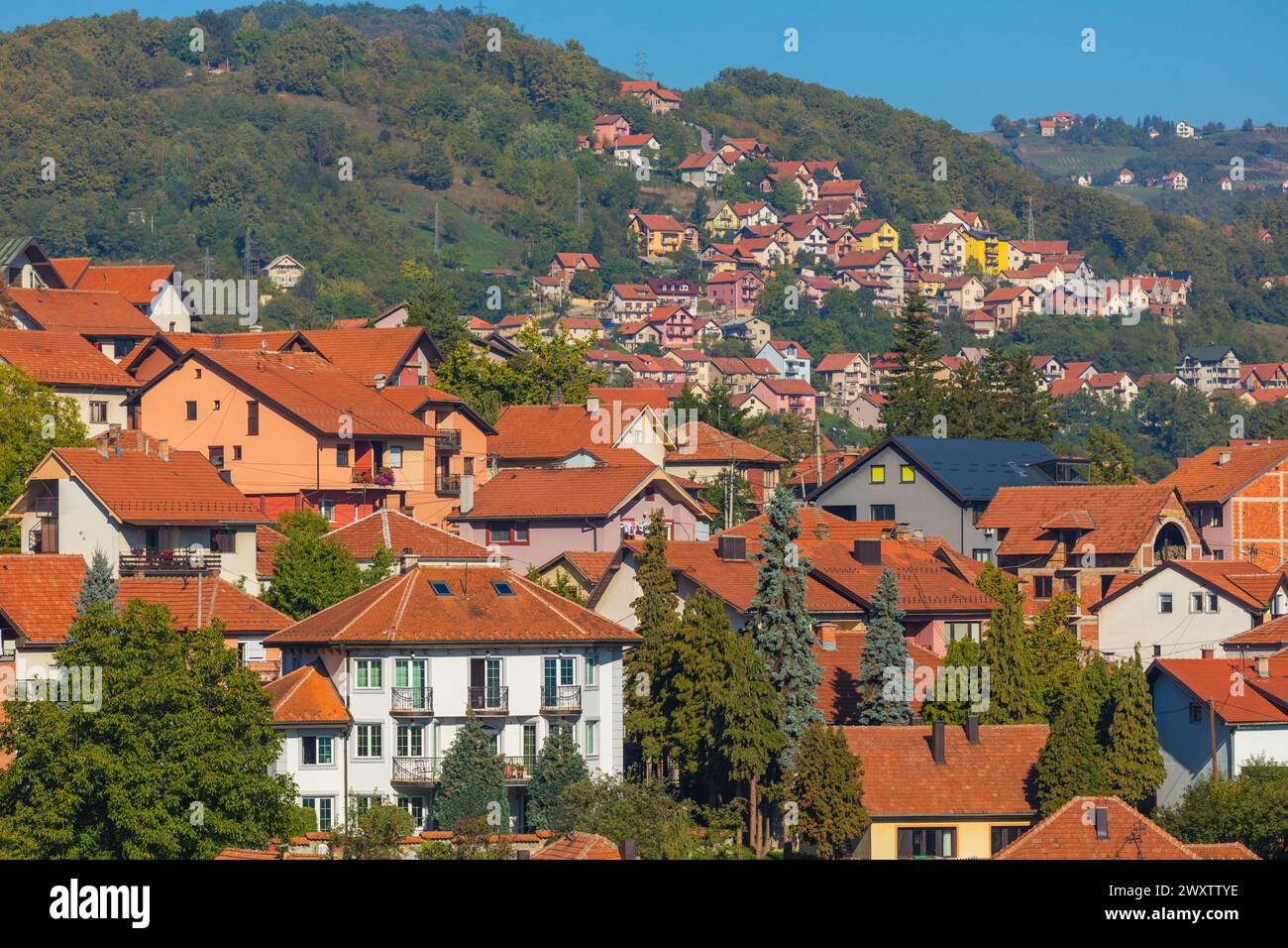 Cityscape of Uzice, Serbia Stock Photo - Alamy