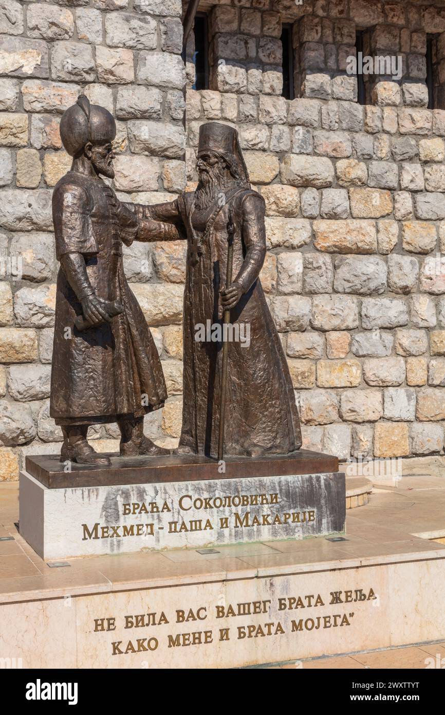 Monument to Sokolovic brothers, Andricgrad, Visegrad, Bosnia Stock ...