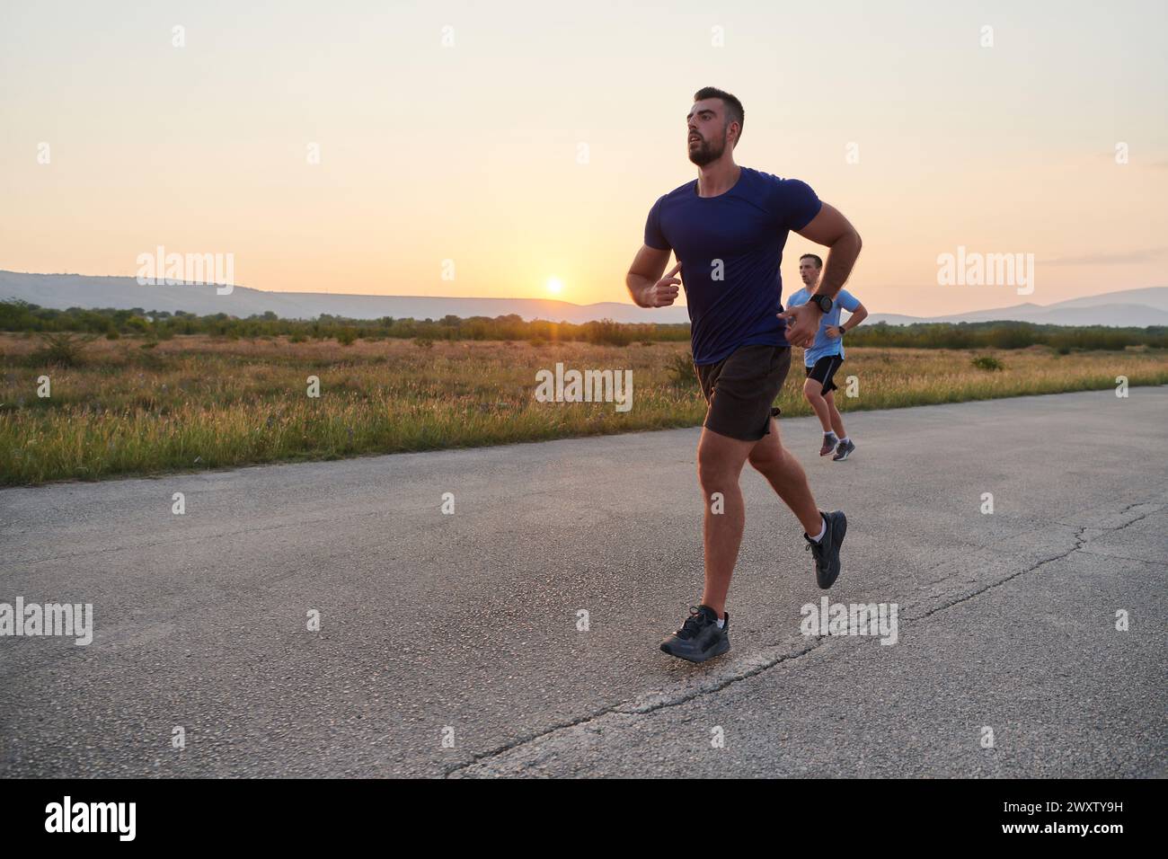 Marathon Partners: Two Athletic Friends Training Together for Upcoming ...