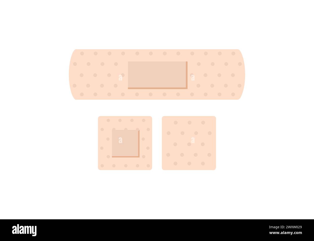 Medical band aid, adhesive plaster bandage for wound treatment vector ...