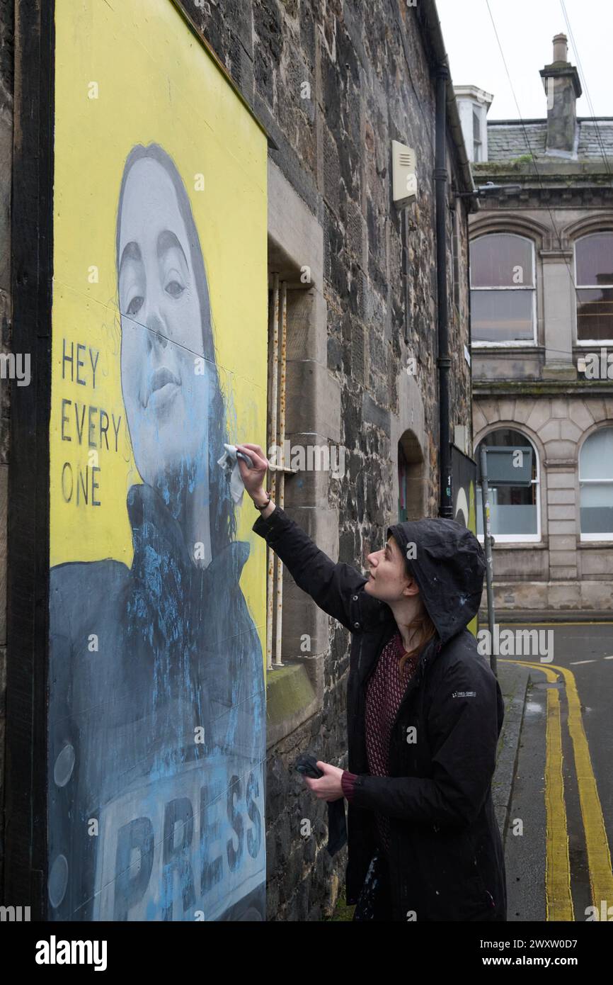 Edinburgh Scotland, UK 02 April 2024. Artist Anna Dittmann in Leith ...
