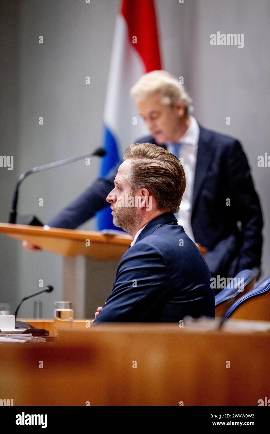 THE HAGUE - Outgoing Minister Hugo de Jonge (Home Affairs) during the ...