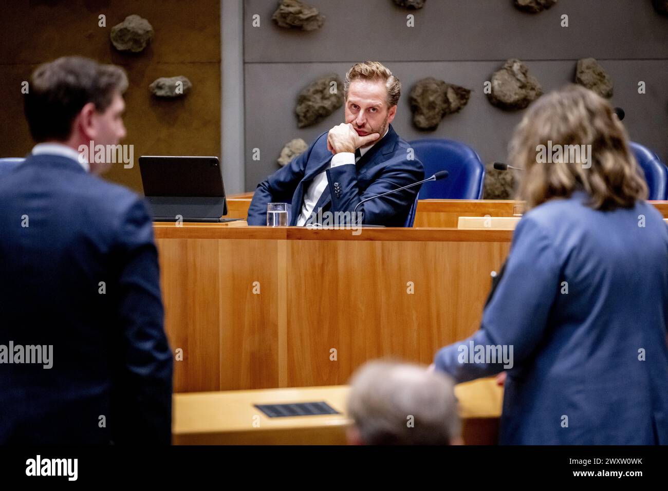 THE HAGUE - Outgoing Minister Hugo de Jonge (Home Affairs) during the ...