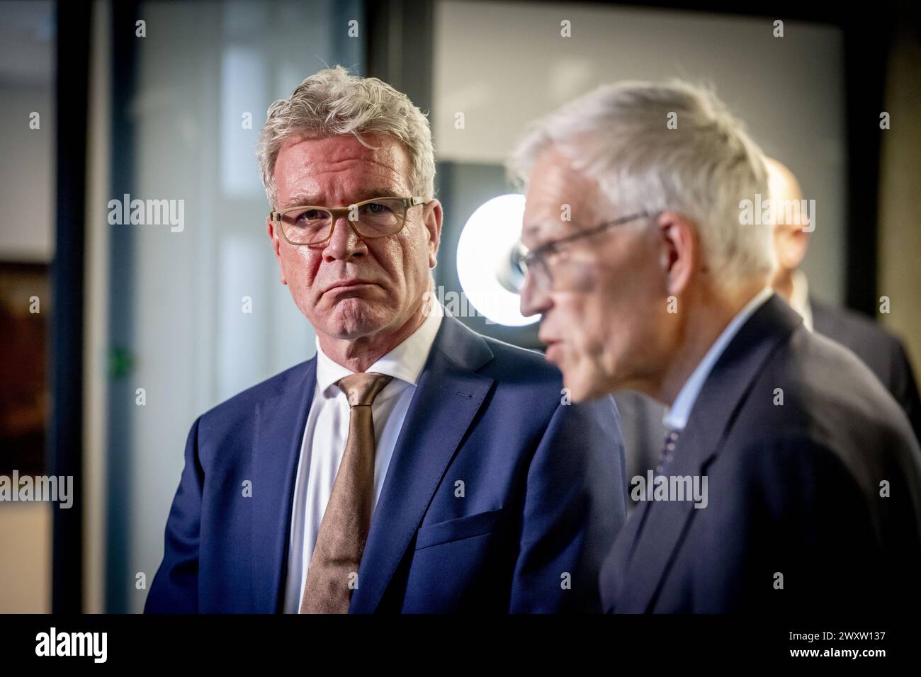 THE HAGUE - Informants Elbert Dijkgraaf and Richard van Zwol after the ...