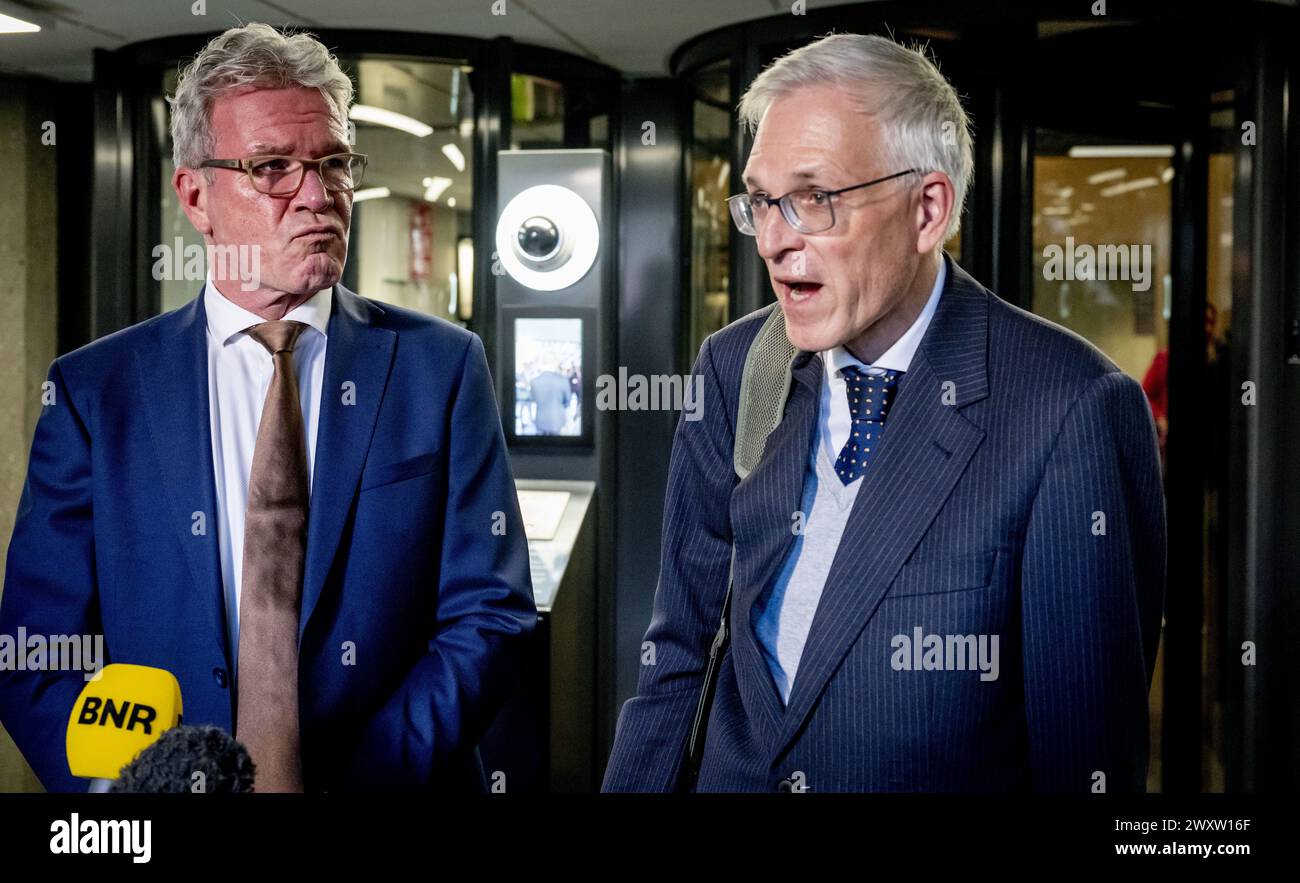 THE HAGUE - Informants Elbert Dijkgraaf and Richard van Zwol after the ...