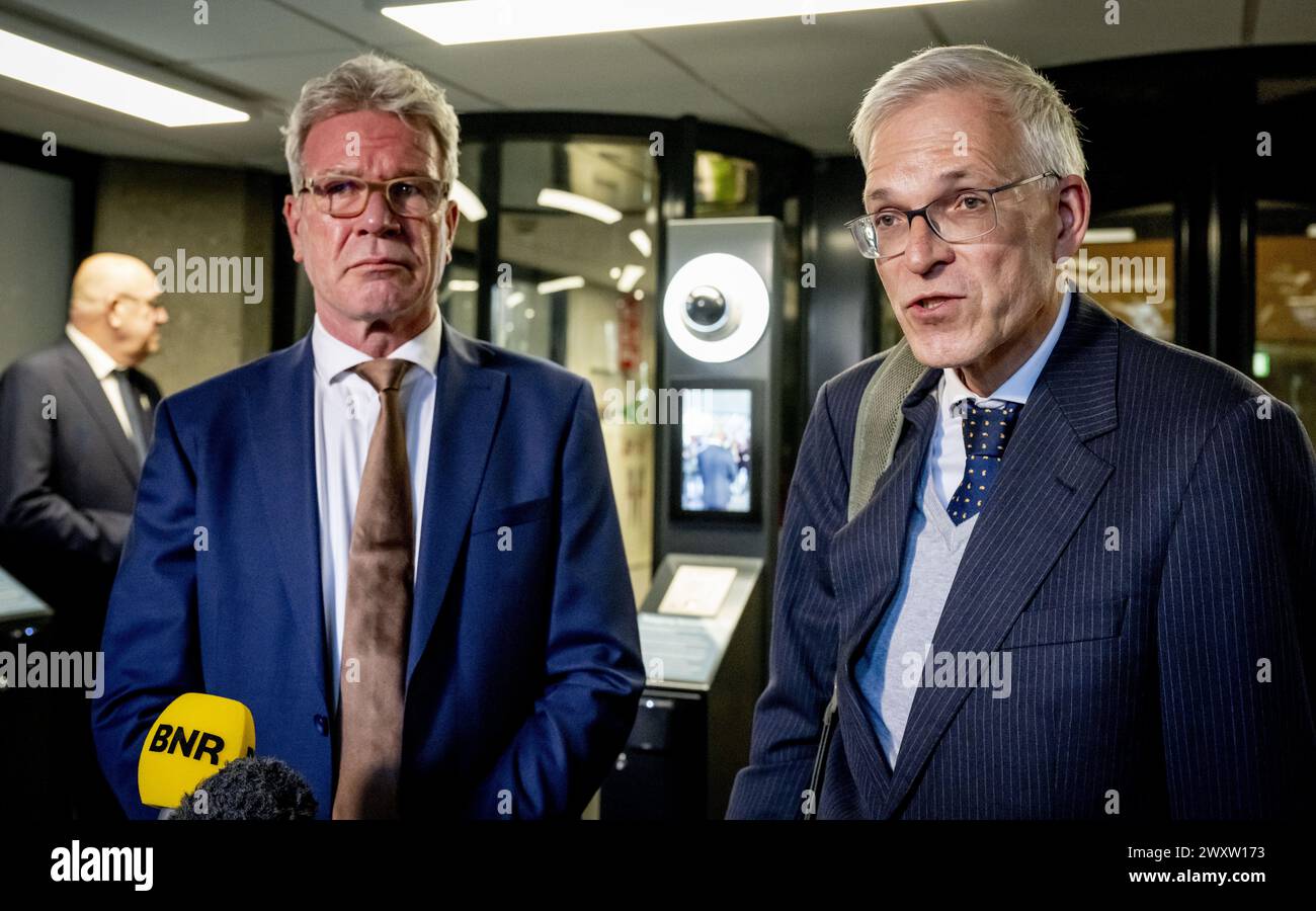 THE HAGUE - Informants Elbert Dijkgraaf and Richard van Zwol after the ...
