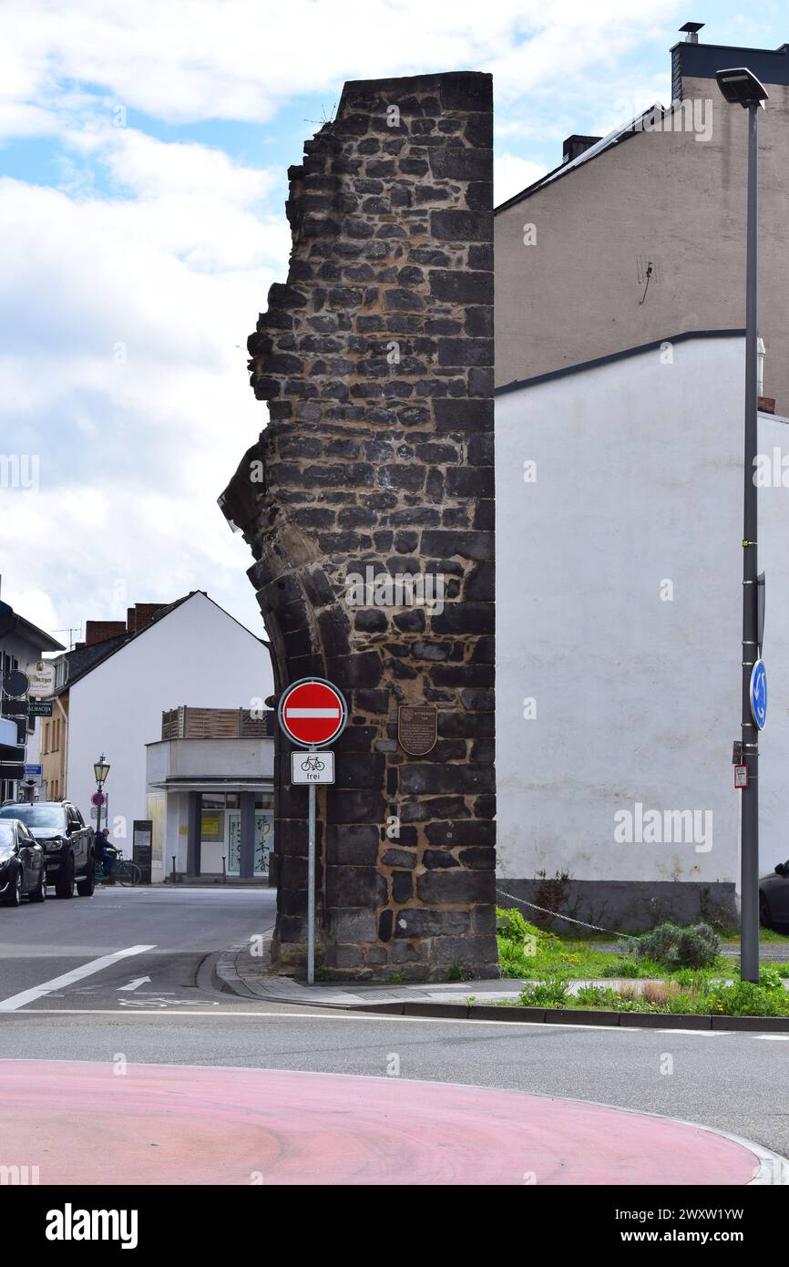 no entry sign at city walls ruins Stock Photo - Alamy