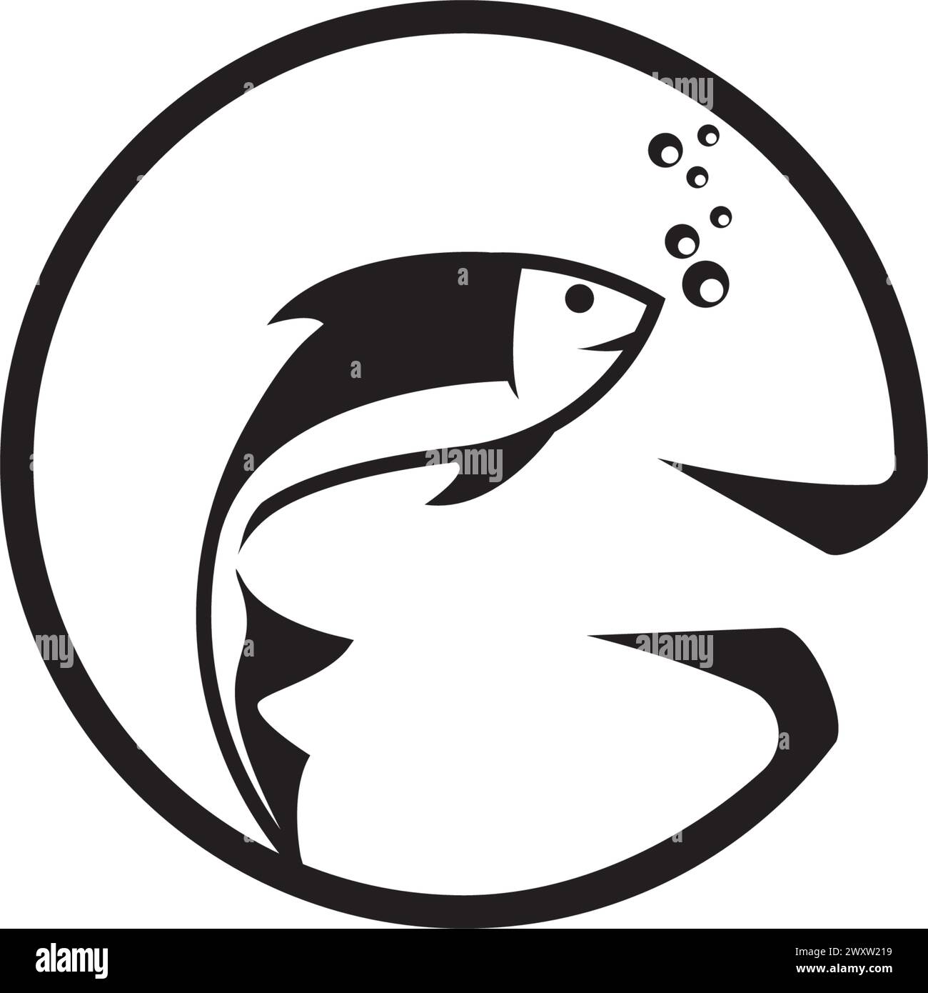 Fish logo template. Creative vector symbol of fishing club or online ...
