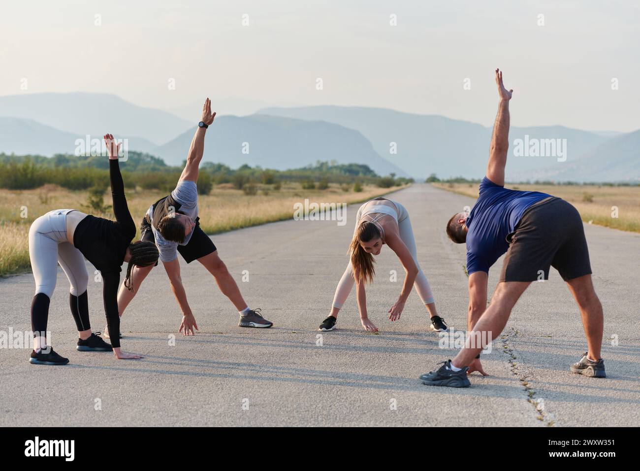 Group of athletes poses together hi-res stock photography and images ...