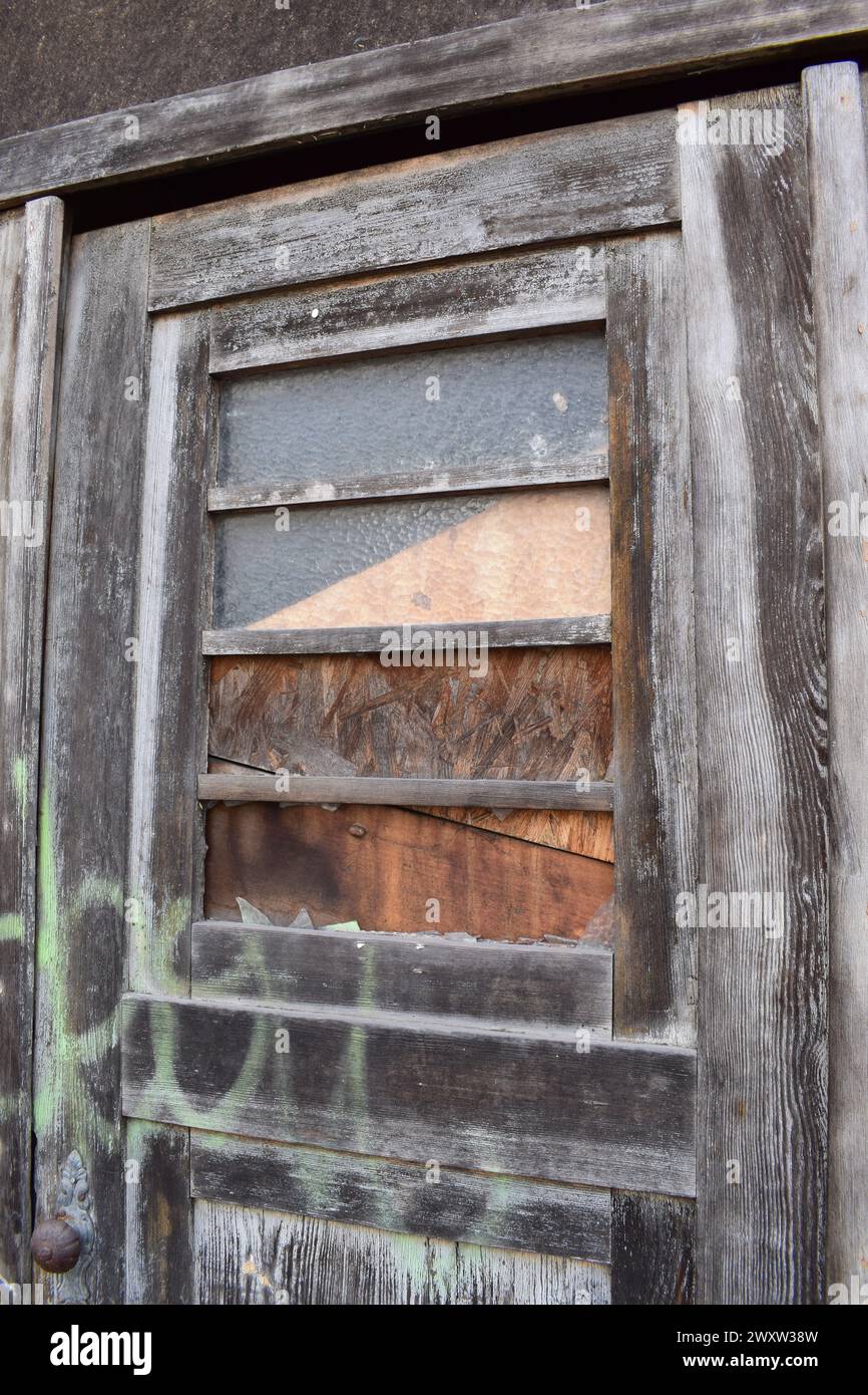 weathered wooden door Stock Photo - Alamy