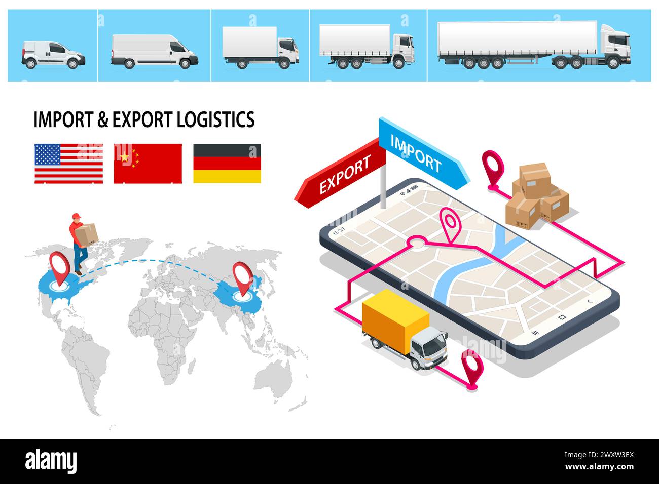 China shipping map Stock Vector Images - Alamy
