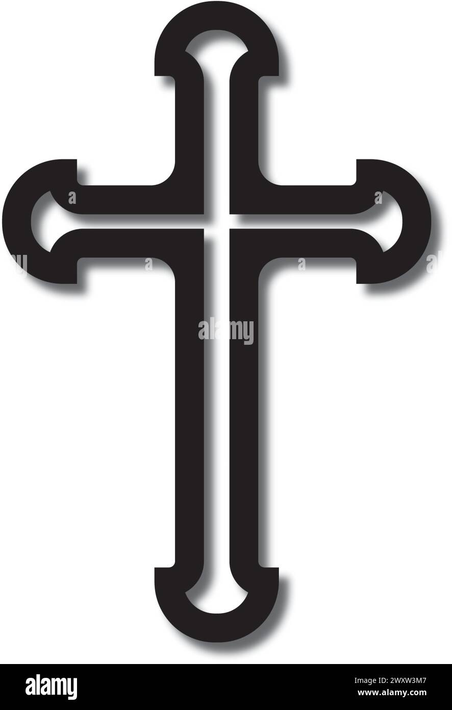 symbol of Christian cross,vector icon logo illustration design Stock ...