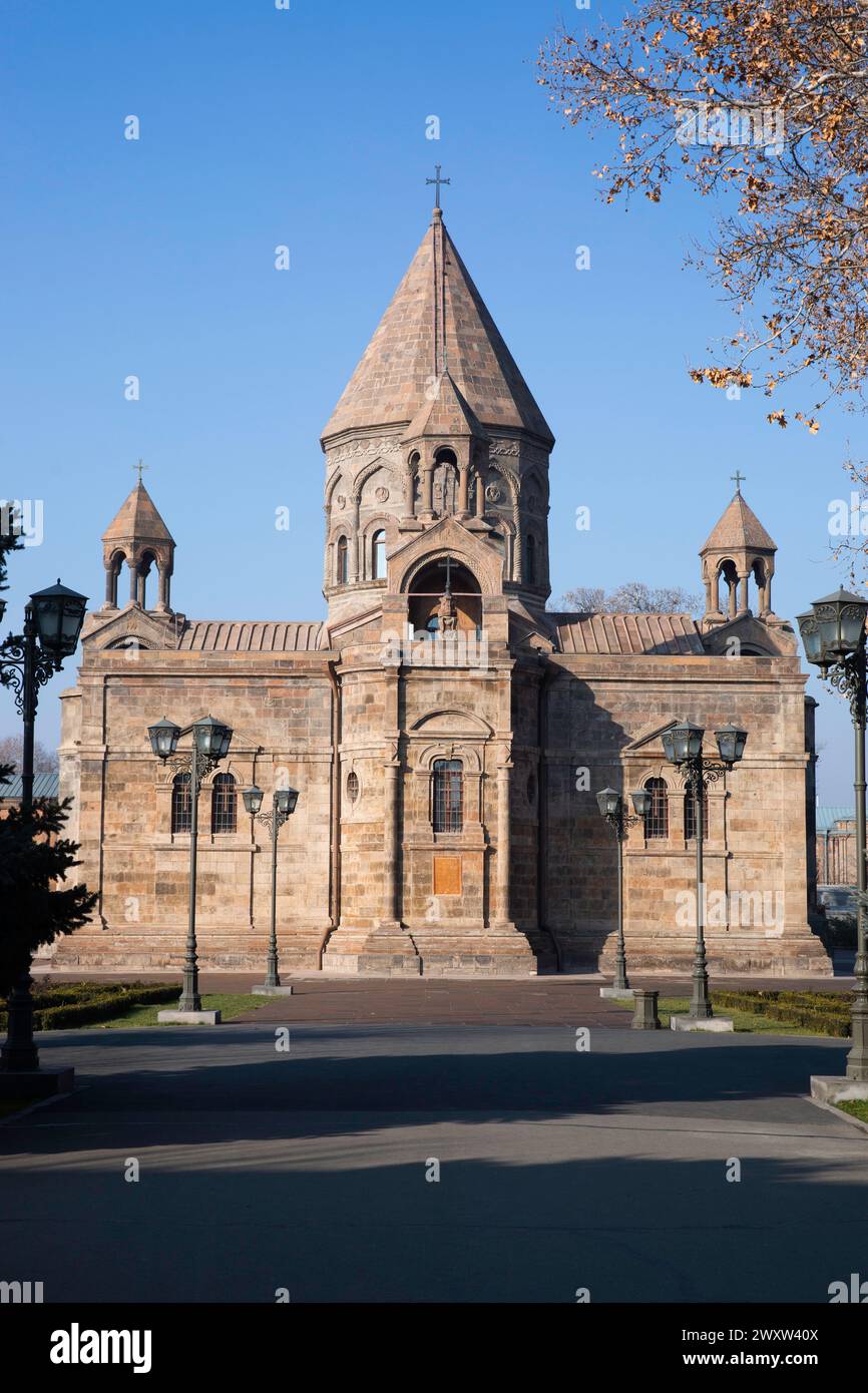 The ancient Echmiadzin Cathedral in Armenia, a historic landmark Stock ...
