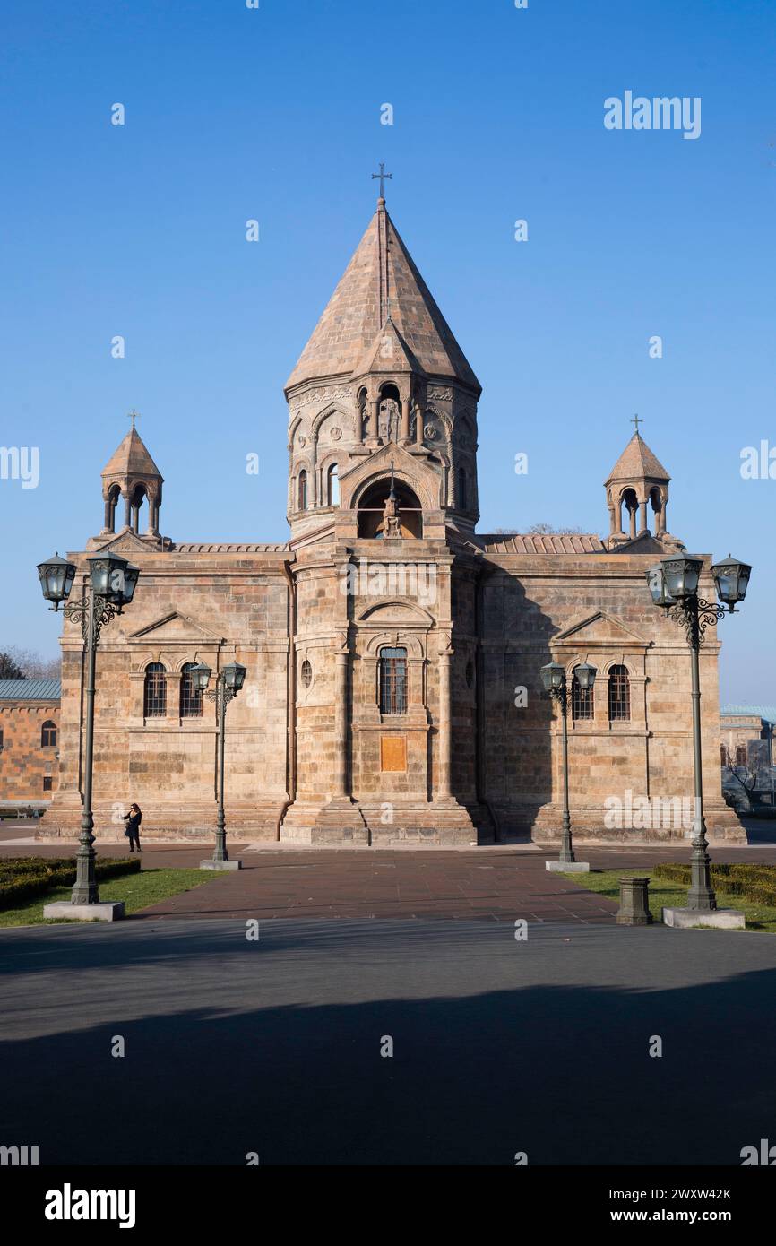 The ancient Echmiadzin Cathedral in Armenia, a historic landmark Stock ...