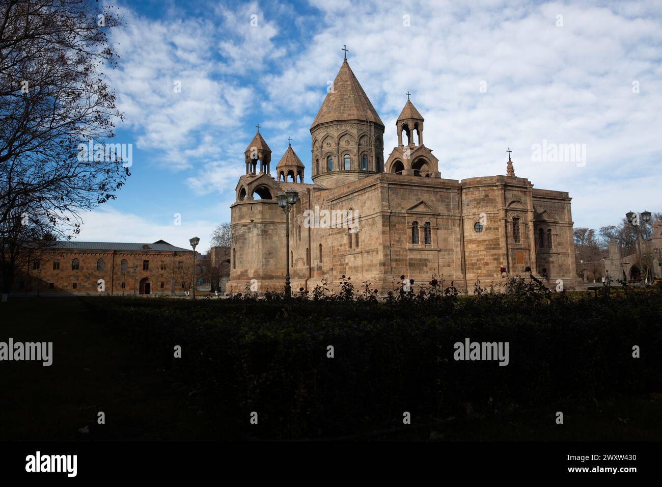 The ancient Echmiadzin Cathedral in Armenia, a historic landmark Stock ...