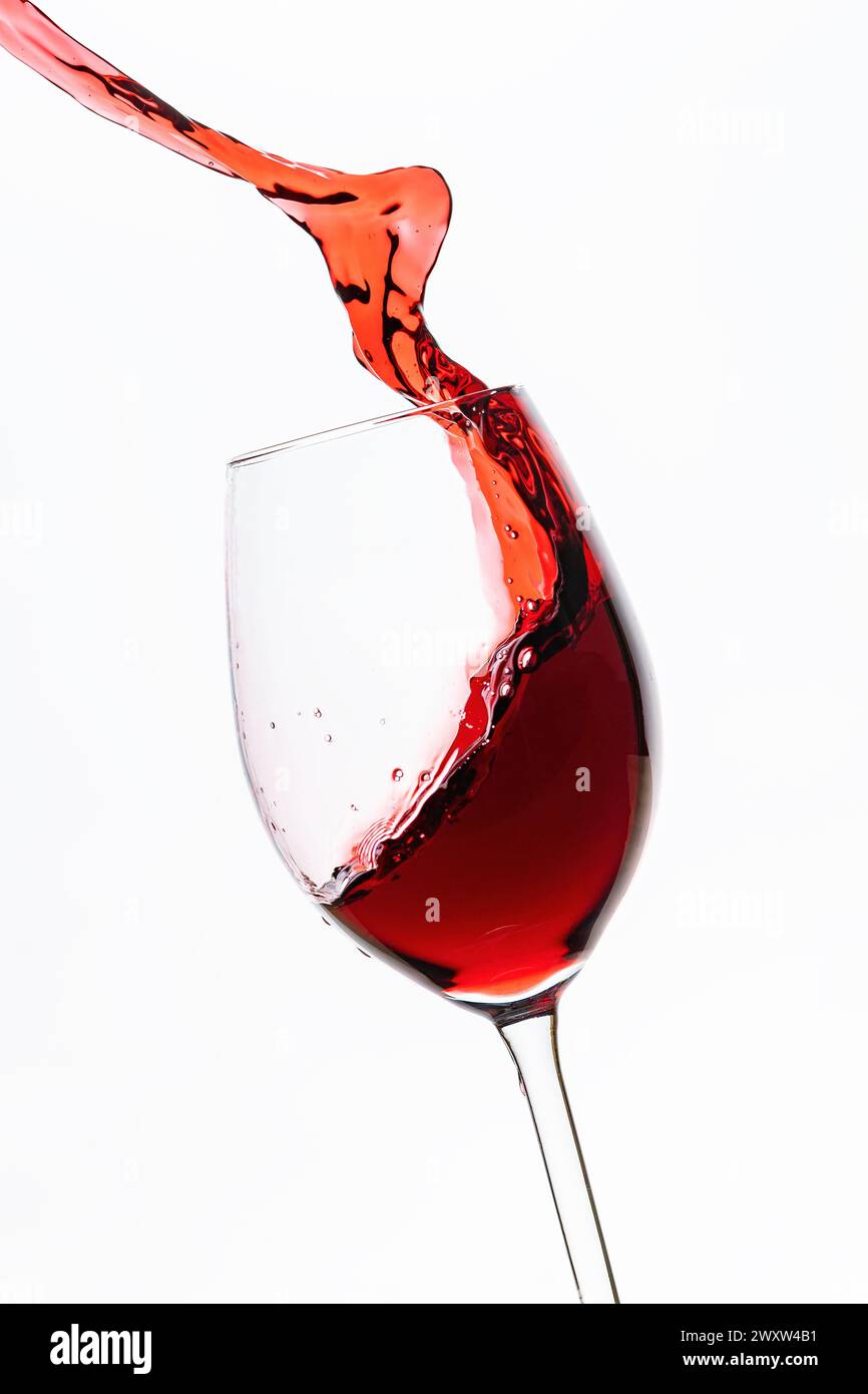 Pouring red alcoholic drink glass hi-res stock photography and images ...