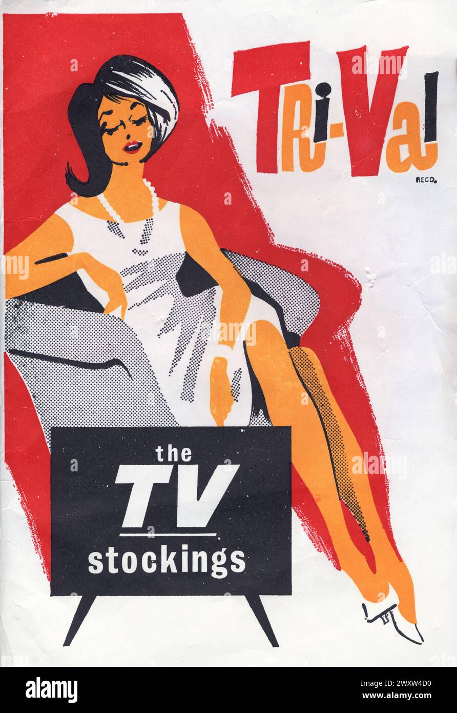 Tri-Va, the TV stockings. Made in England, Bri-Nylon Stock Photo - Alamy