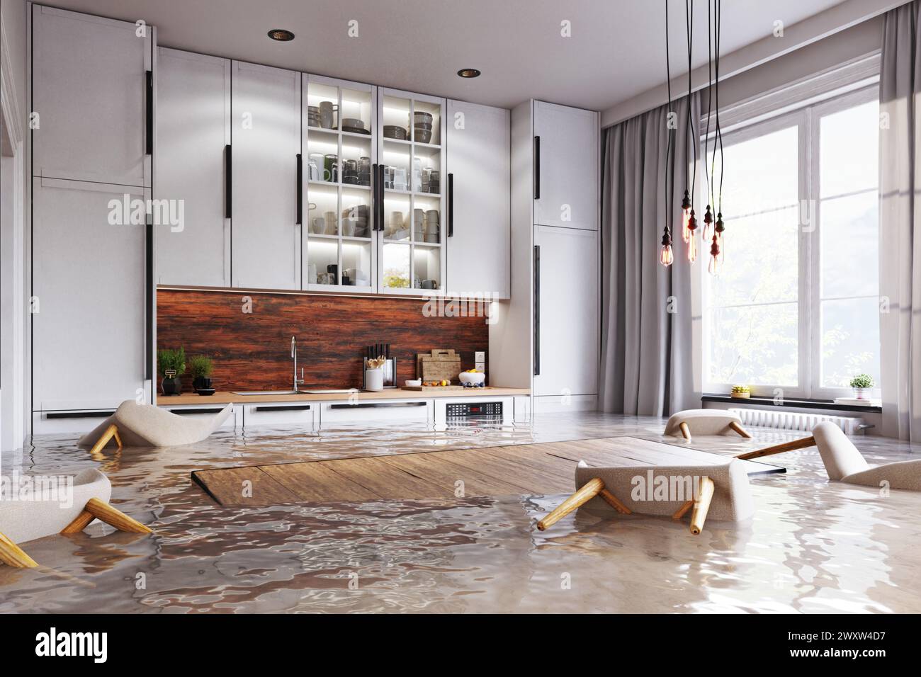 Flooded house interior hi-res stock photography and images - Alamy