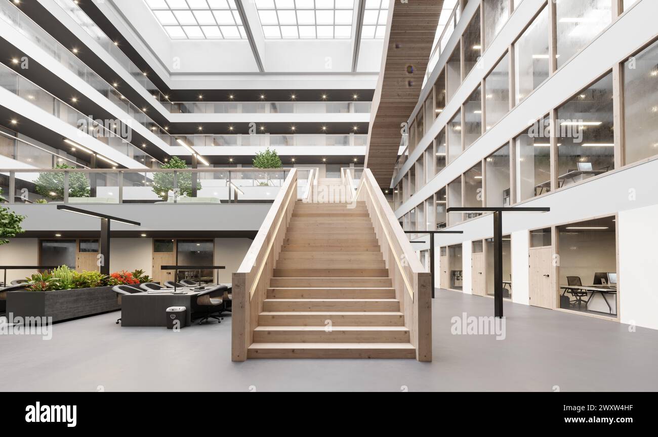 modern office building with stairway Stock Photo - Alamy