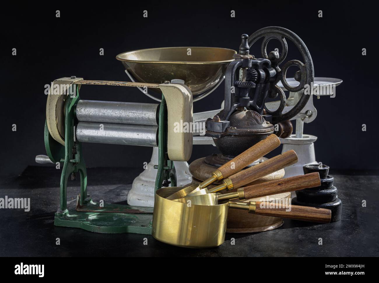 Antique collection has Pasta maker with hand crank, Original coffee ...