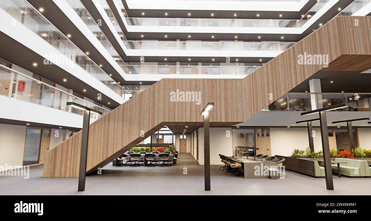 modern office building with stairway Stock Photo - Alamy