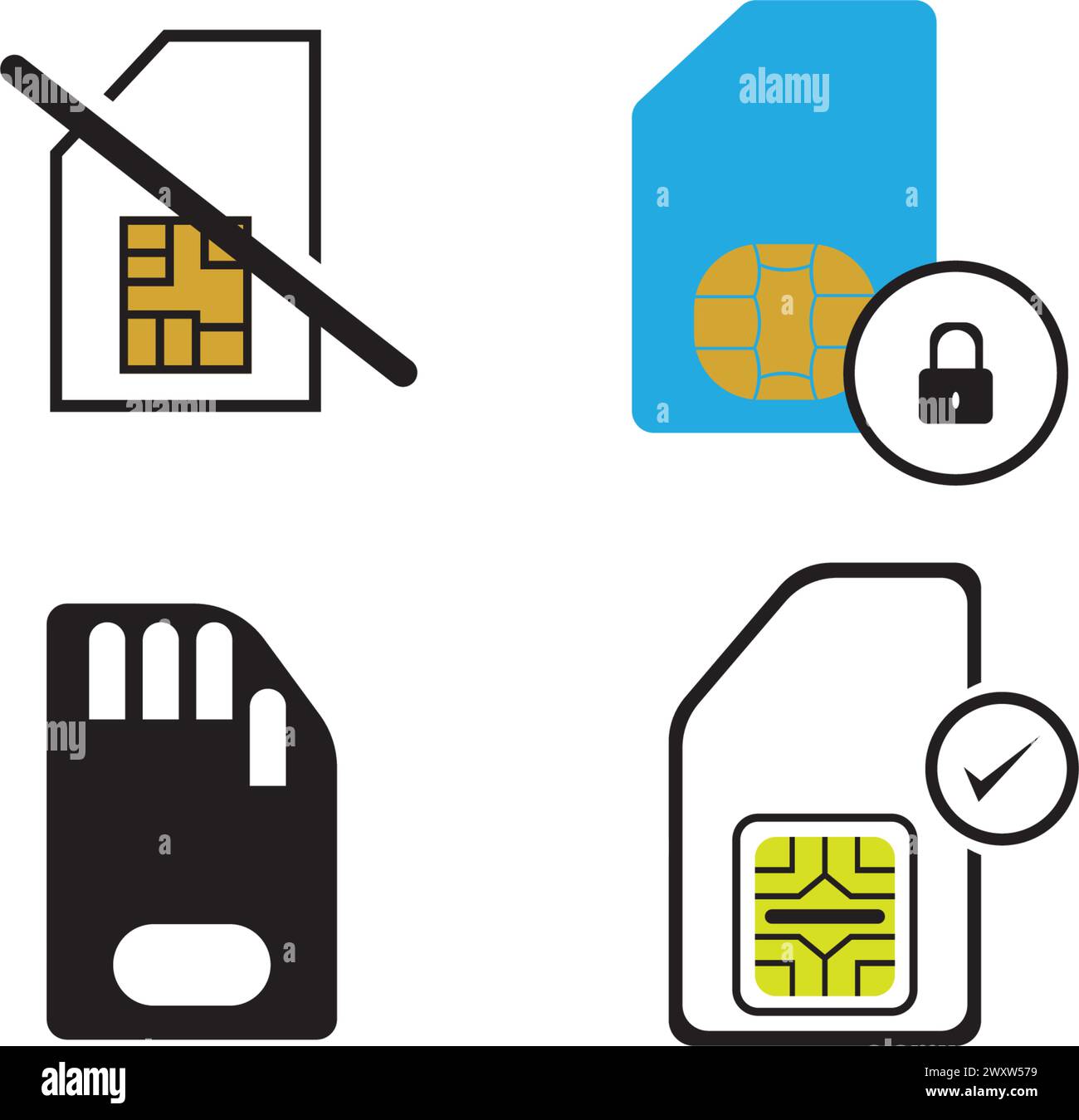 Gsm logo design Stock Vector Images - Alamy