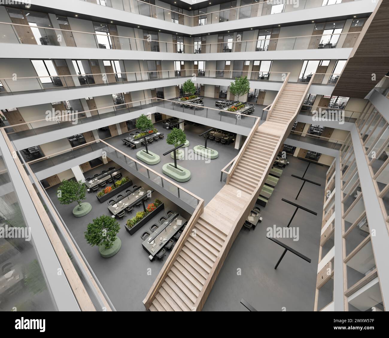 modern office building with stairway Stock Photo - Alamy