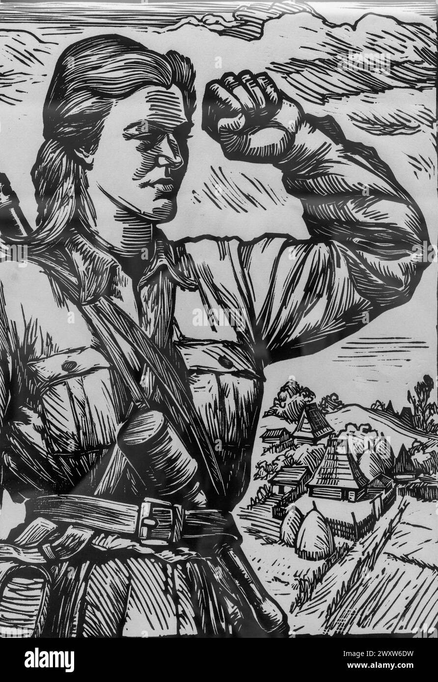 Portrait of partisan, Museum of Yugoslavia, Belgrade, Serbia Stock ...